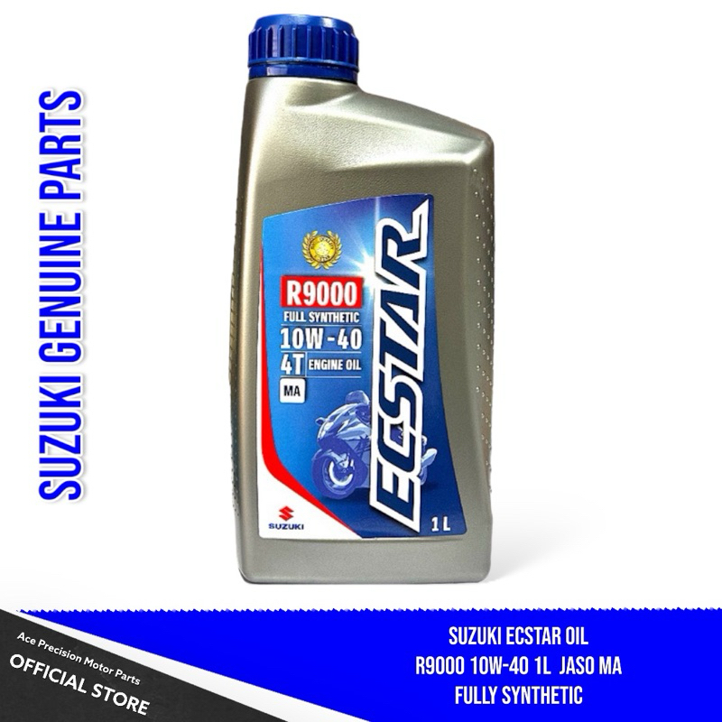 SUZUKI ECSTAR ENGINE OIL R9000 FULL SYNTHETIC 10W-40 1L MA API SL ...