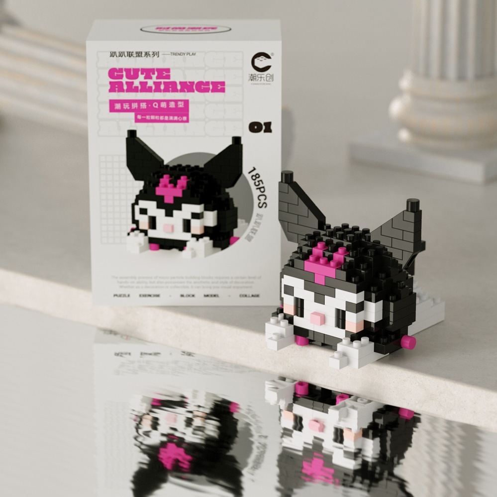 Building Blocks Toys Cute Cartoon Mini Kuromi Melody Minifigures ...
