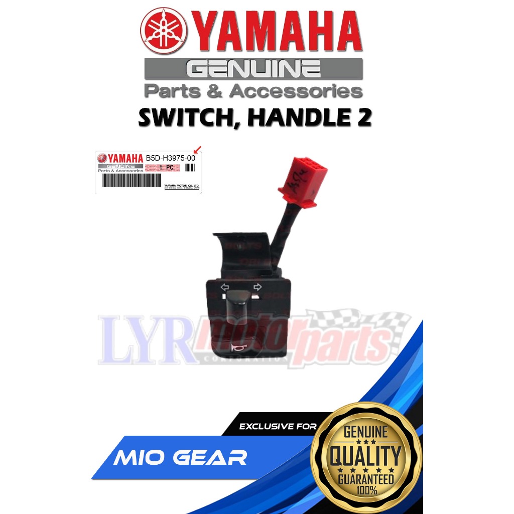 YAMAHA GENUINE HANDLE SWITCH 2 FOR MIO GEAR ( B5D-H3975-00 ) | Shopee ...