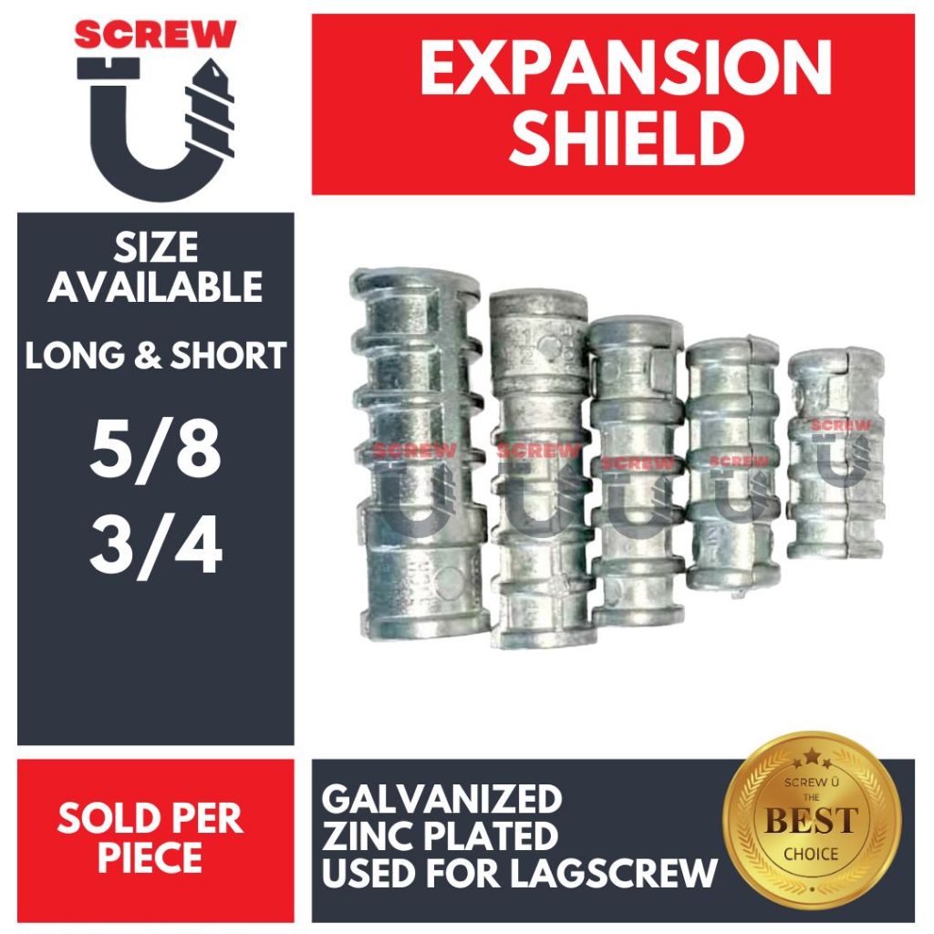5/8 & 3/4 Expansion Shield | Lag Shield Anchor | For Lagscrew | SOLD ...