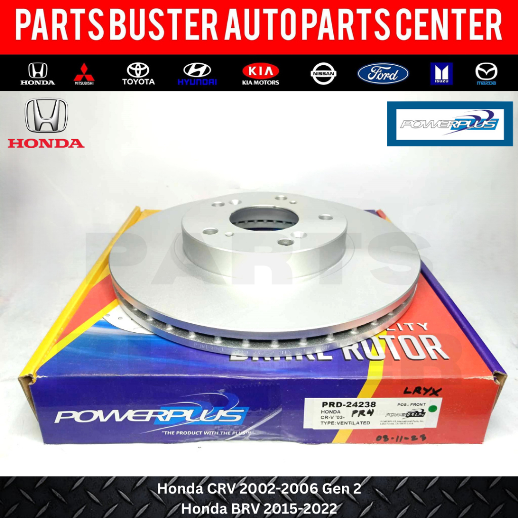 Front Brake Disc Rotor for Honda CRV 2002-2006 Gen 2, BRV 2015-2022 ...