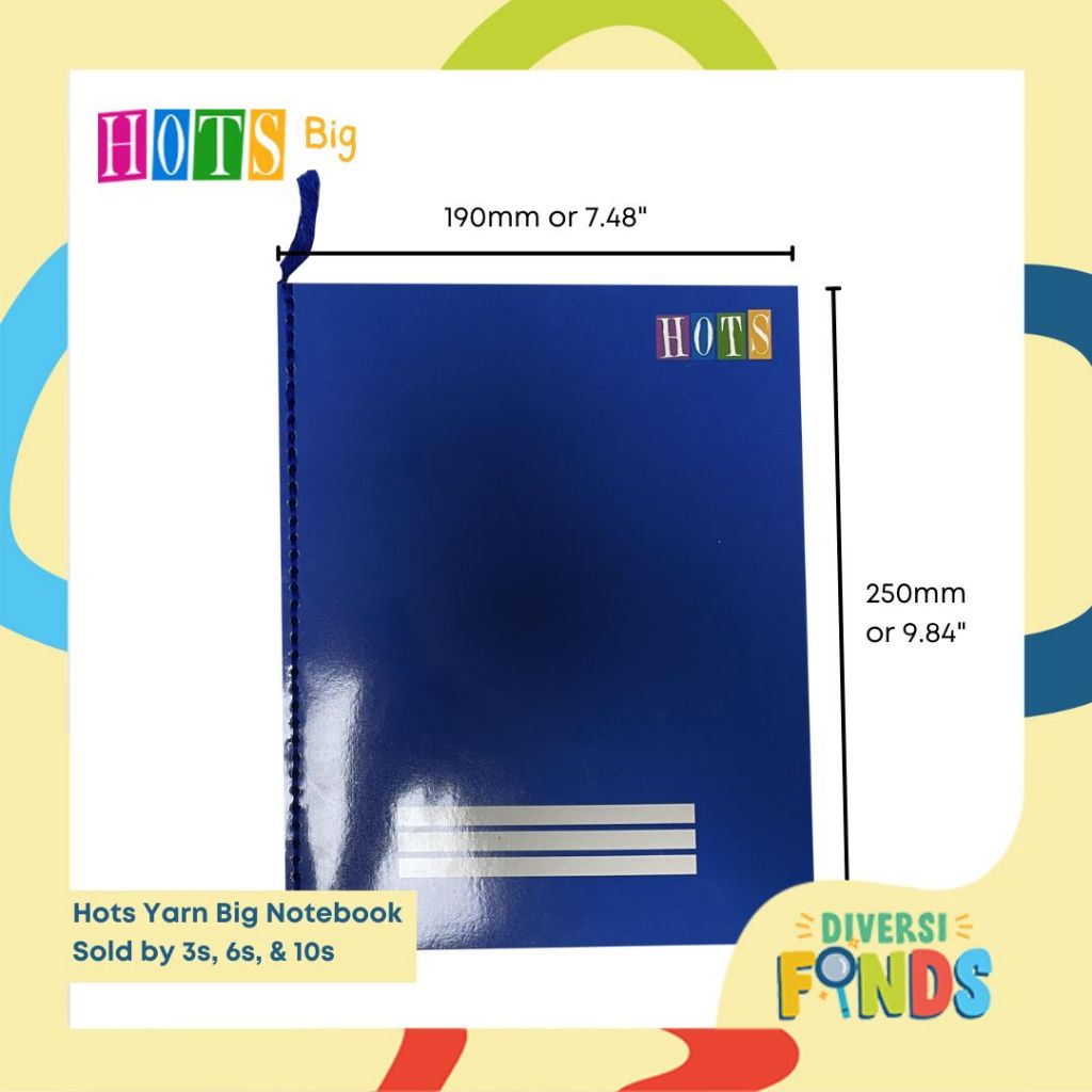 Big Size University Hots or Inspire Yarn or Spiral Notebook - 80lvs ...