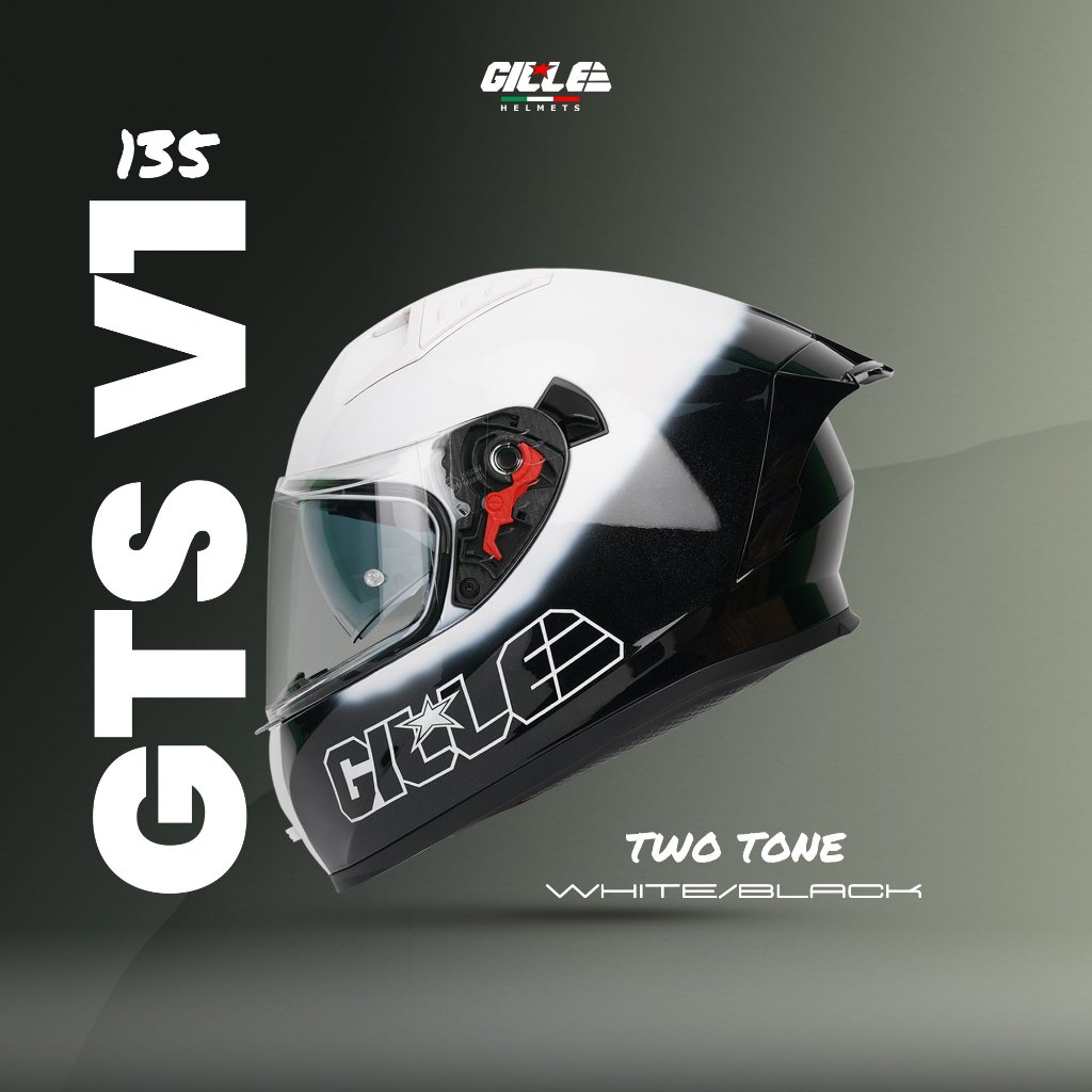 GILLE 135 GTS V1 Two Tone Design Motorcycle Helmet Full Face Dual Visor With Keychain | Shopee ...
