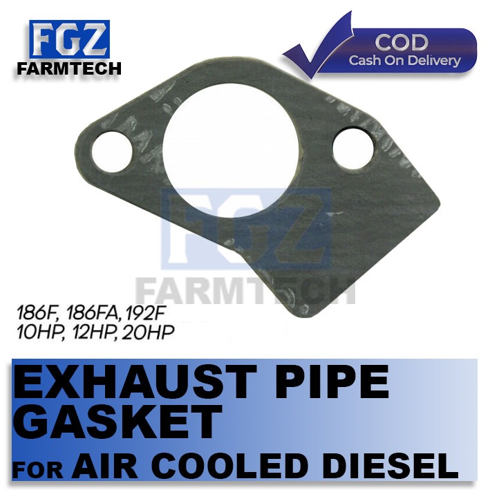 Muffler Gasket Exhaust Pipe 186F, 186FA, 178F, 192F AIR COOLED DIESEL ...