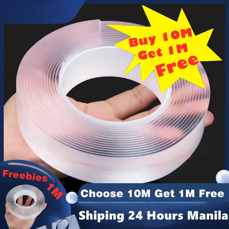 10M Nano Double Sided Tape Strong Viscosity Waterproof Reusable ...