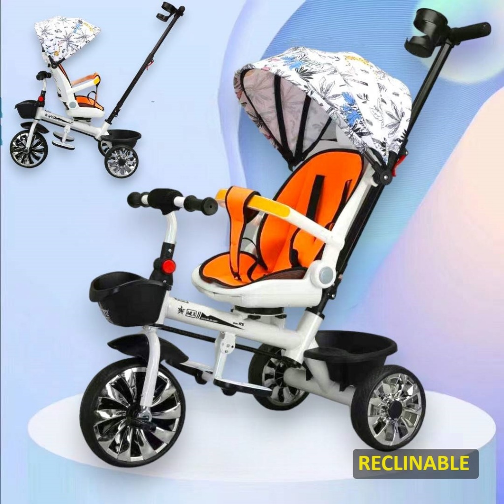 Baby Push Stroller Bike Reclinable Lightweight Compact Stroller rotateable Stroller Baby ...