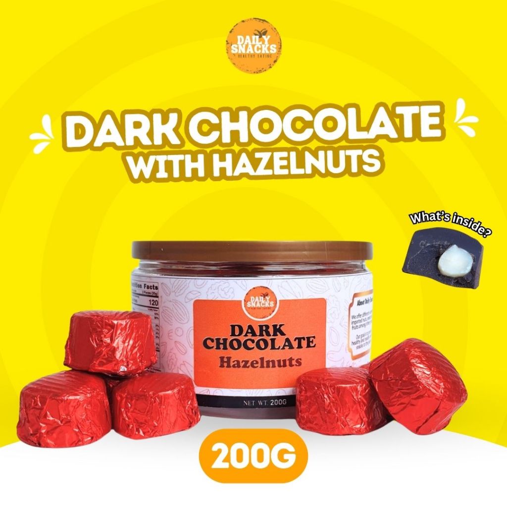 Daily Snacks Dark Chocolate with Hazelnuts 200g | Shopee Philippines