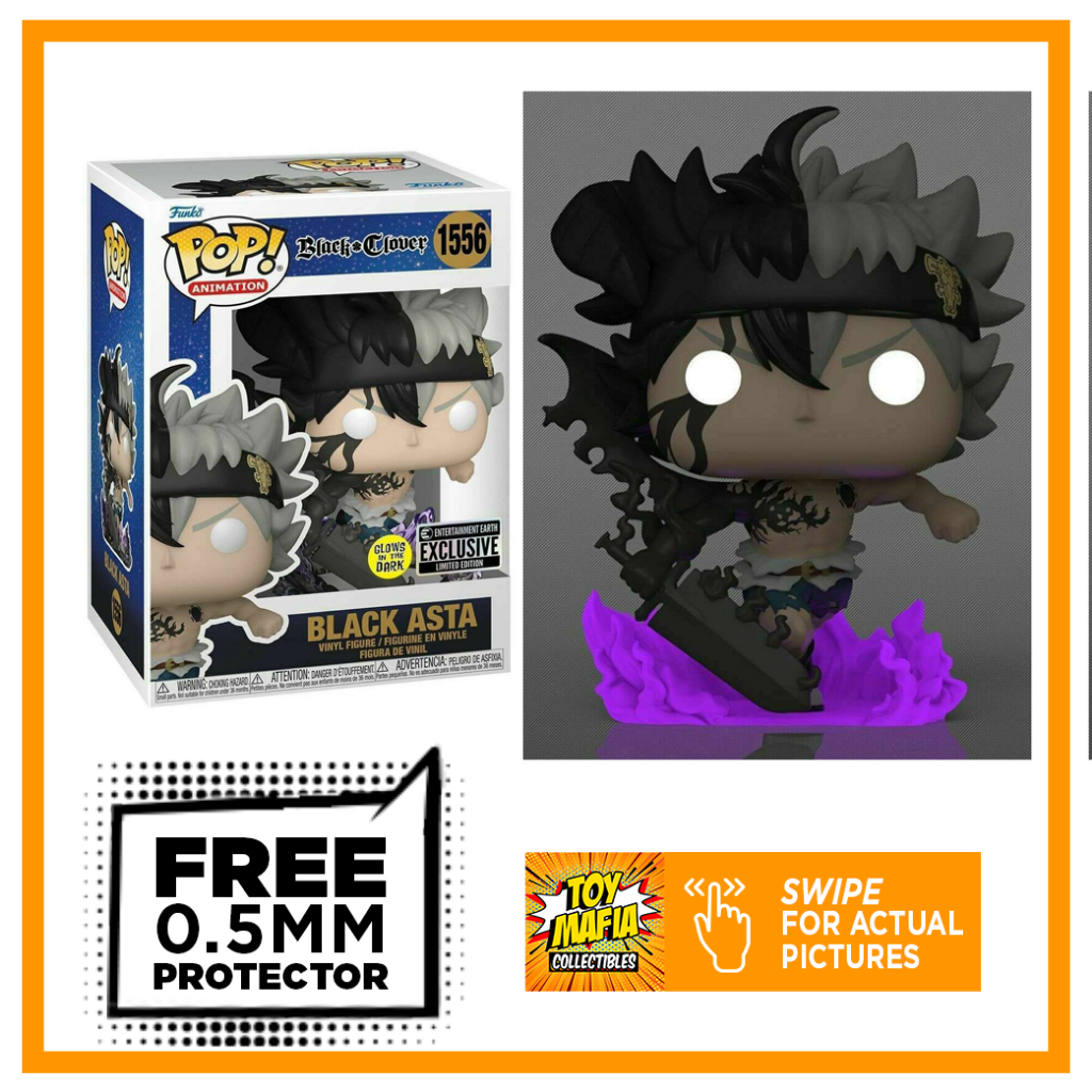 Black Asta (Glow In The Dark) - Black Clover Funko Pop! Entertainment ...