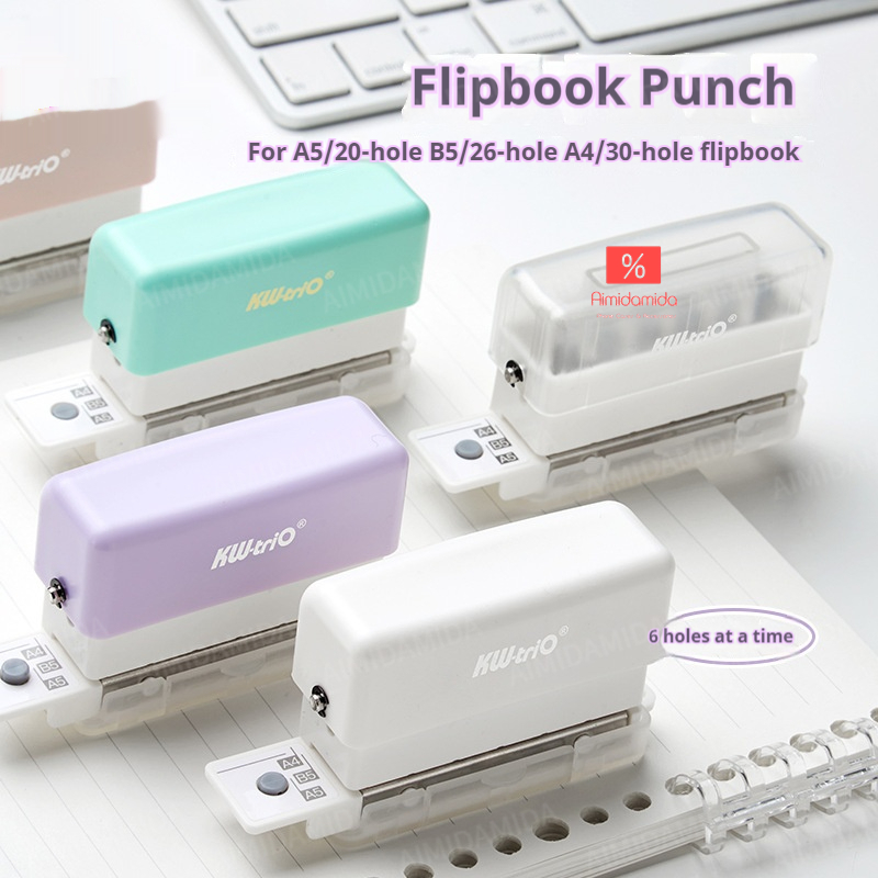 6 Holes Hole Puncher Paper Punches Notebook Diary Planner Crafts Metal ...