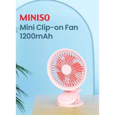 Miniso Mini Clip-on Fan 1200mAh | Shopee Philippines