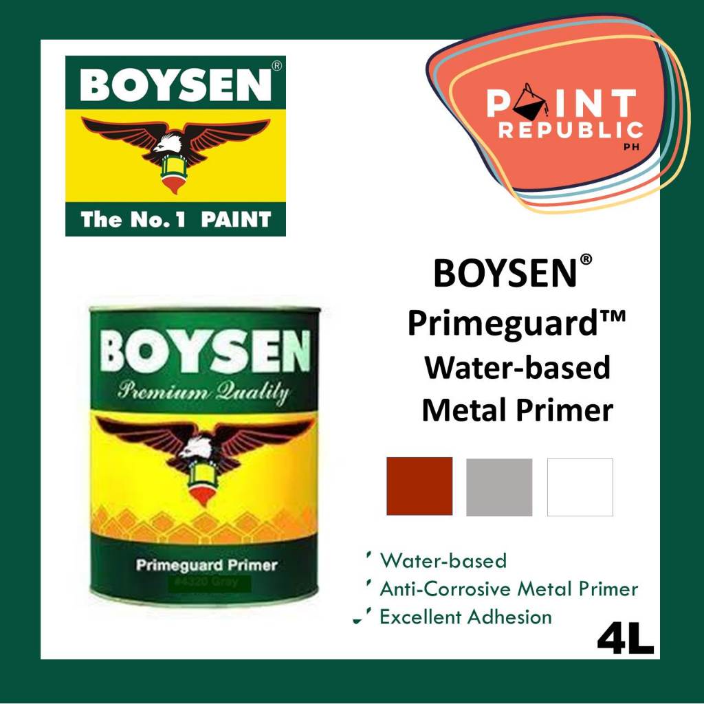 Boysen Primeguard - Water Based Metal Primer (4liters/GAL) | Shopee ...