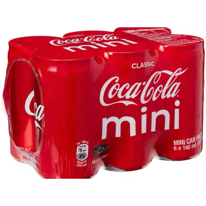 Coca-cola Original Taste Mini Can (6 can x 180ml) / Coca -Cola zero ...