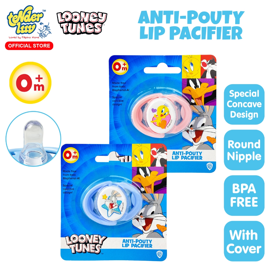 Looney Tunes Baby Anti-Pouty Lip Pacifier with Cover | Shopee Philippines