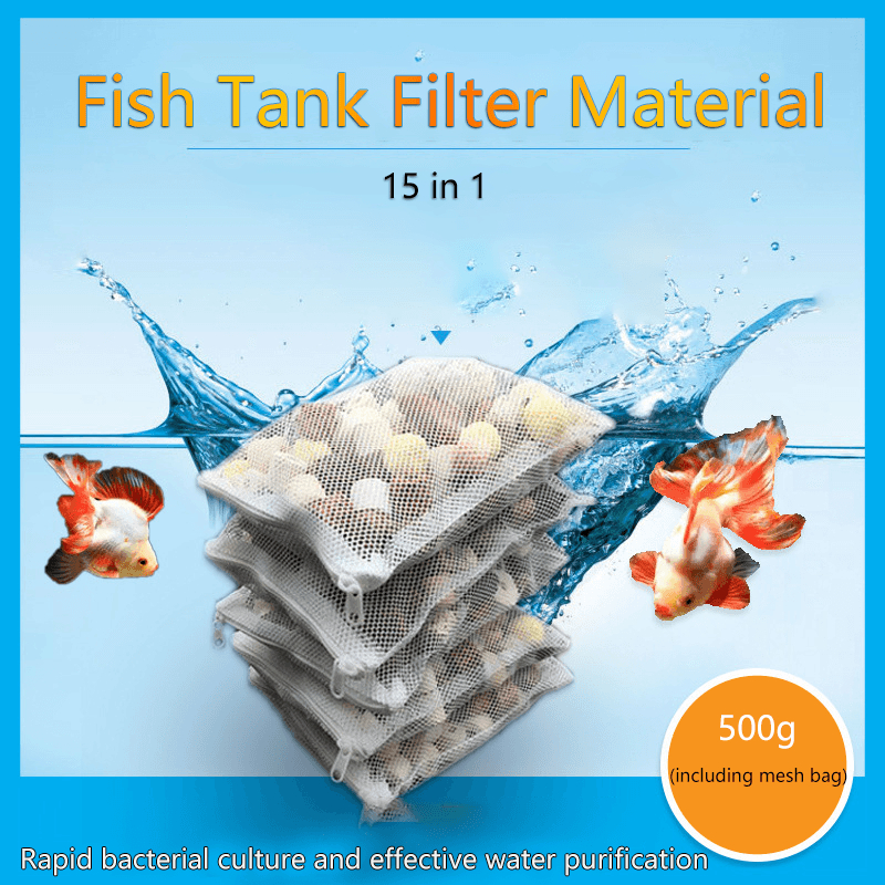 15-in-1 fish tank filter material ceramic ring bacterial house filter ...