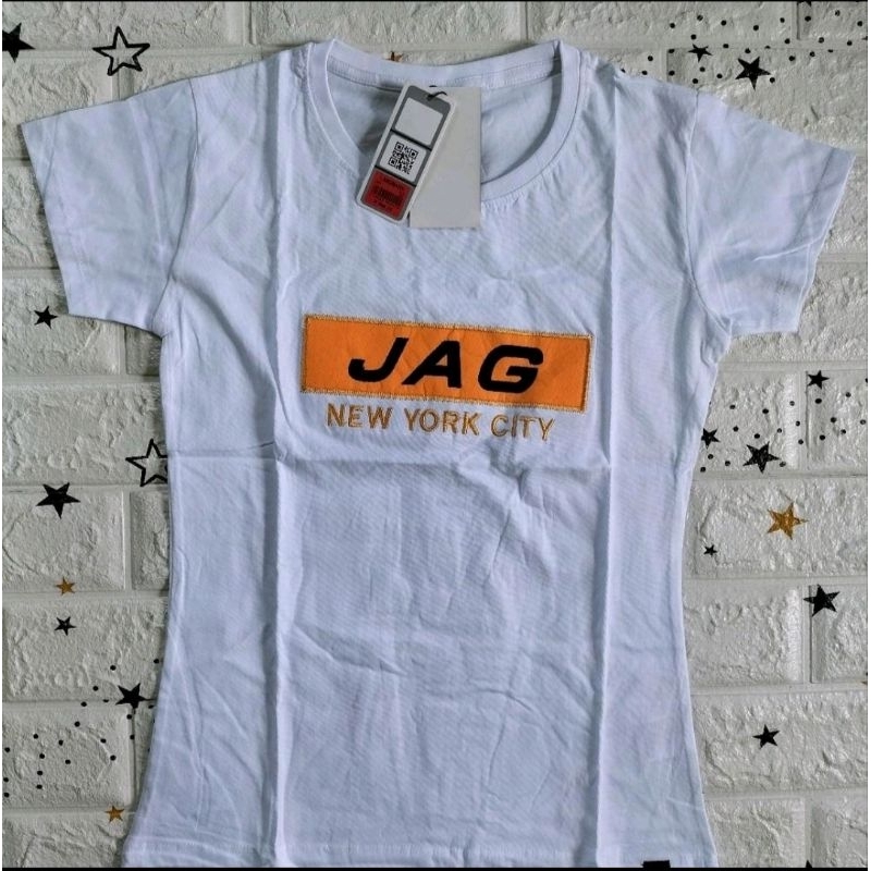 New Branded Overrun J.A.G.S Embroidery Design T.Shirt for Ladies Cut | Shopee Philippines