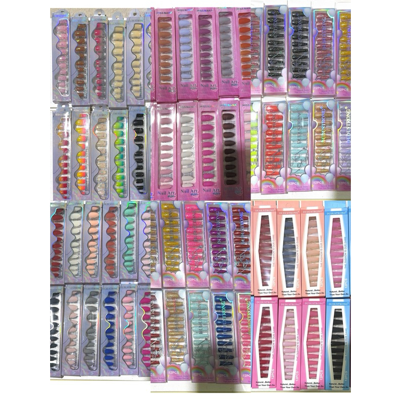 Internet celebrity popular fake nails in 12 pieces in a box 12 boxes in ...