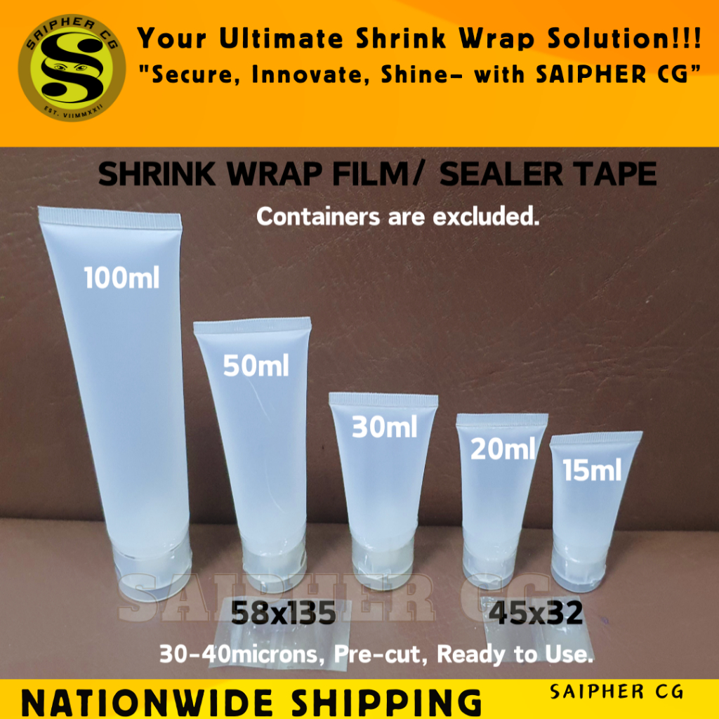 Shrink Wrap Plastic Packaging /Shrinkable Plastic Sealer Tape for Tube ...