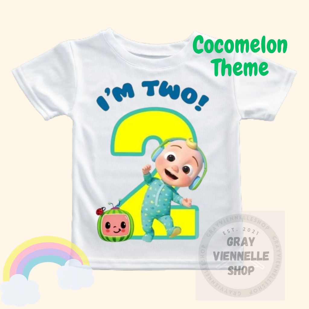 I'mTwo Coco.melon Birthday Shirt for 2yrs old Outfit | Shopee Philippines