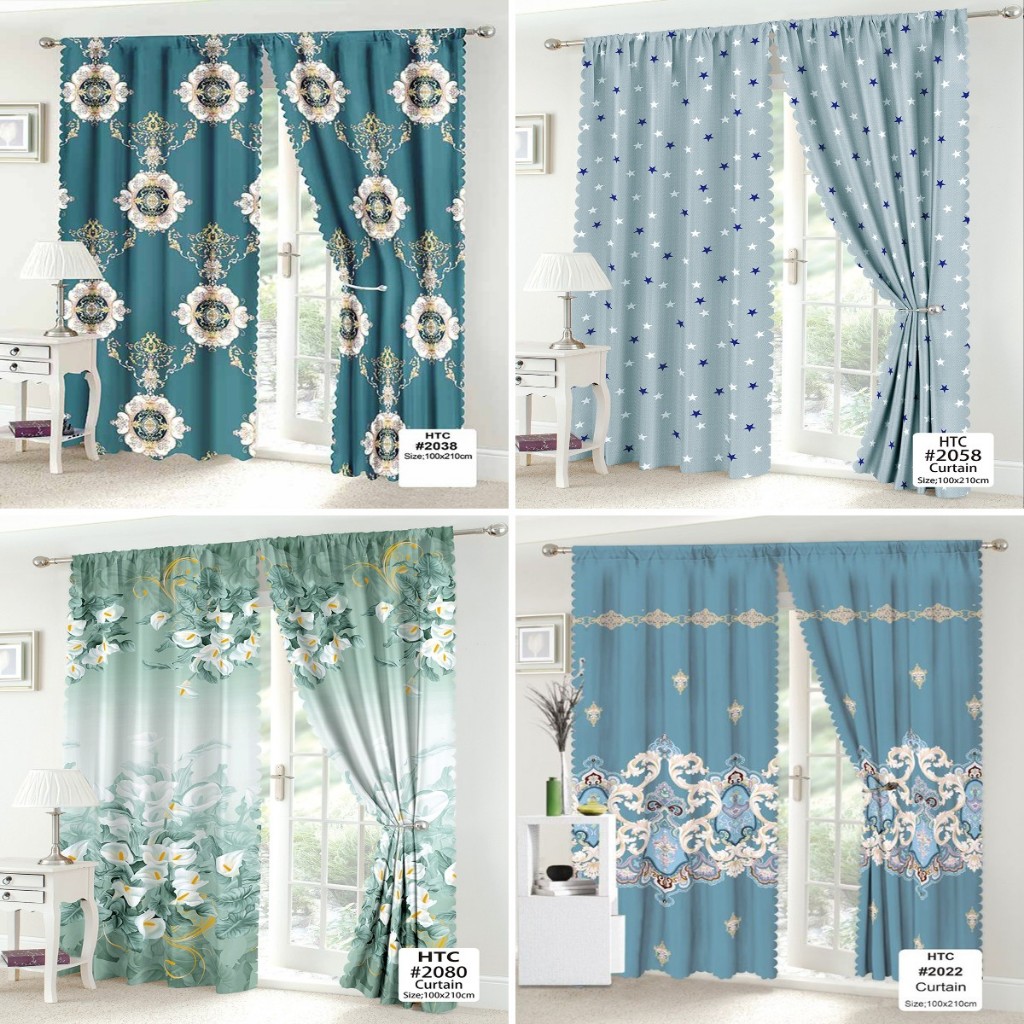 Elegant Blue Curtain Sale New Design Curtain for Window Door Bedroom ...
