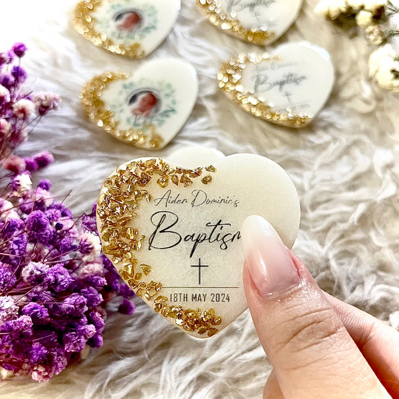 PERSONALIZED HEART SHAPE RESIN REF MAGNET / FRIDGE MAGNET | Shopee ...