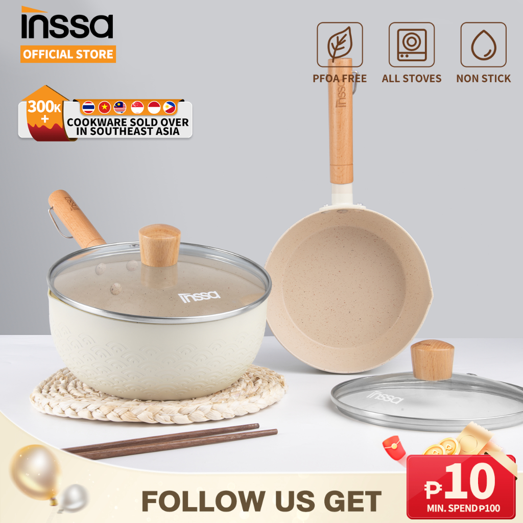 INSSA Saucepan Milk Pan Snow Pan Frying Pan Nonstick Aluminum 18cm/20cm ...