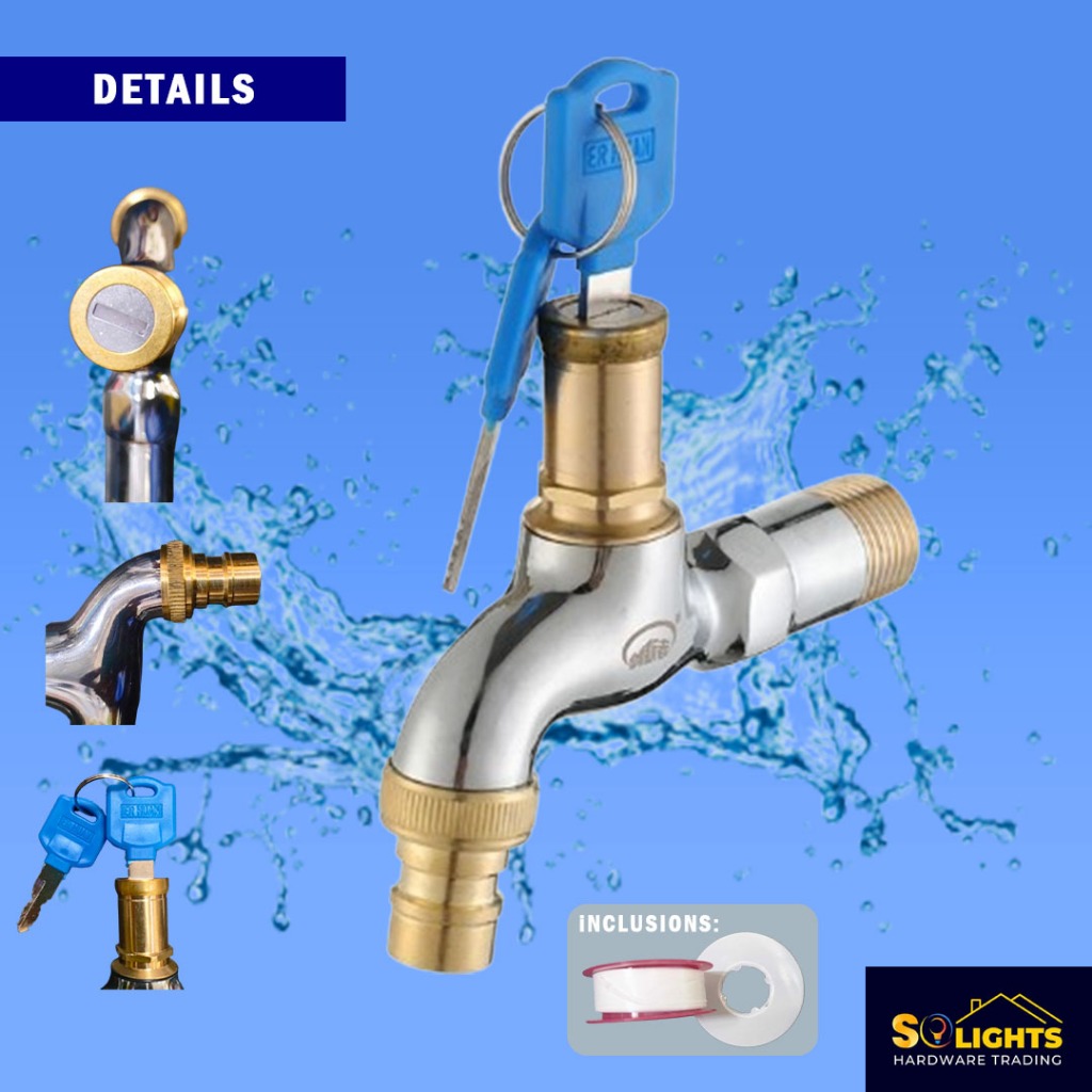 Faucet with Key ( Gripo ) Heavy duty faucet lockable with free Teflon ...