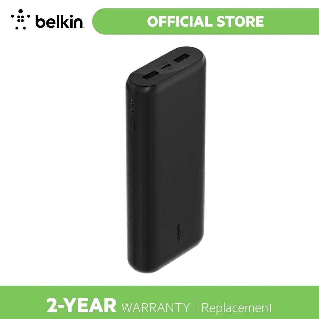 Belkin BoostCharge 3-Port Compact Power Bank 20K with PD 20W | Shopee ...