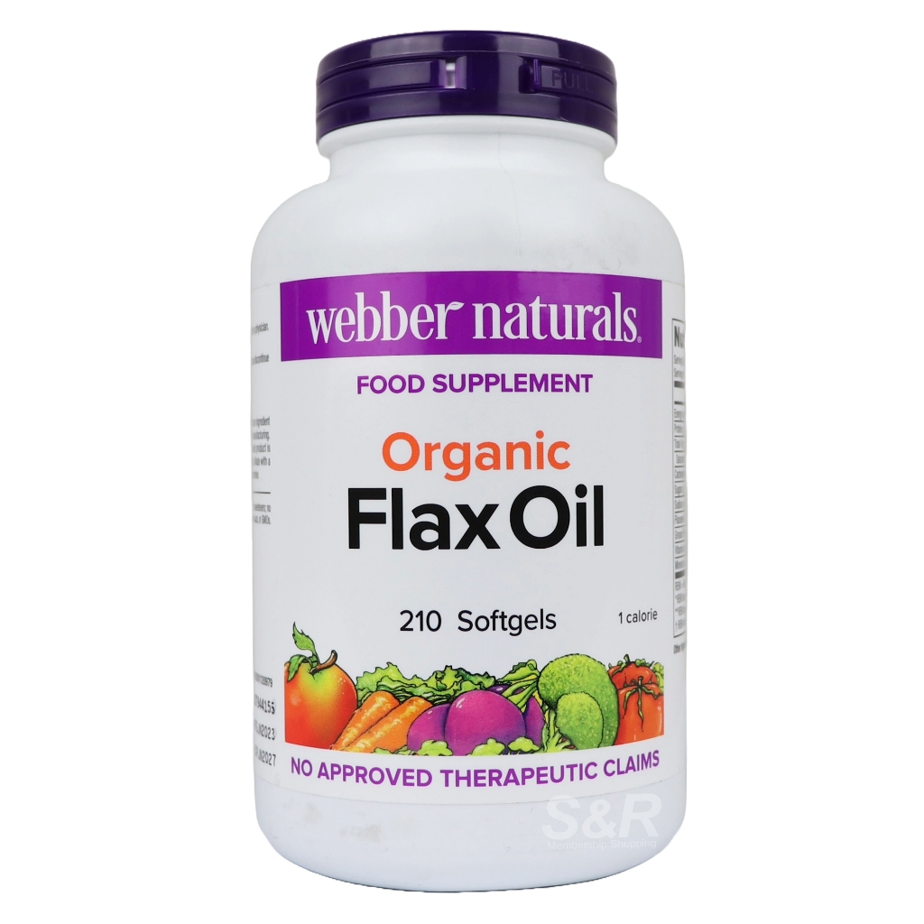 Webber Naturals Organic Flax Oil 210 Softgels | Shopee Philippines