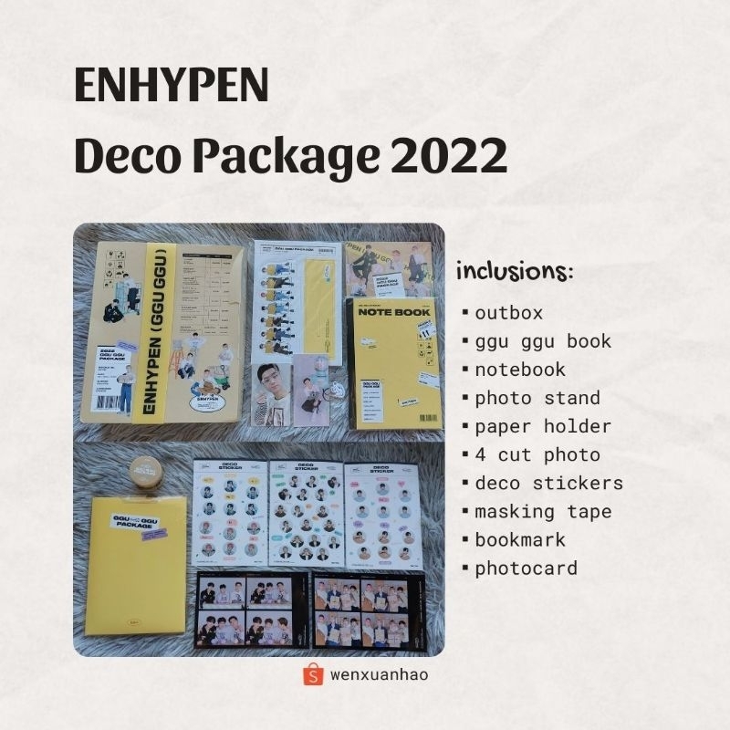 ENHYPEN GGU GGU (DECO) PACKAGE 2022 - sealed sharing tingi | Shopee ...