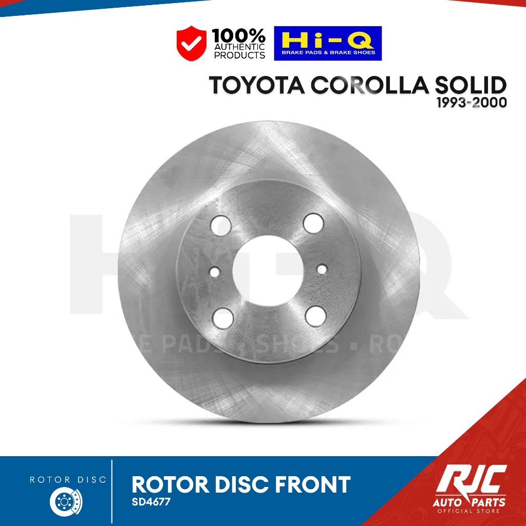 HI-Q ROTOR DISC TOYOTA COROLLA SOLID FRONT 1993-2000 SD4677 Corolla 1pc ...