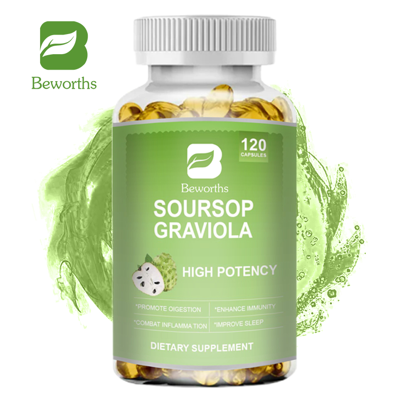 BEWORTHS Soursop Graviola Capsules 1000mg for Powerful Antioxidant ...