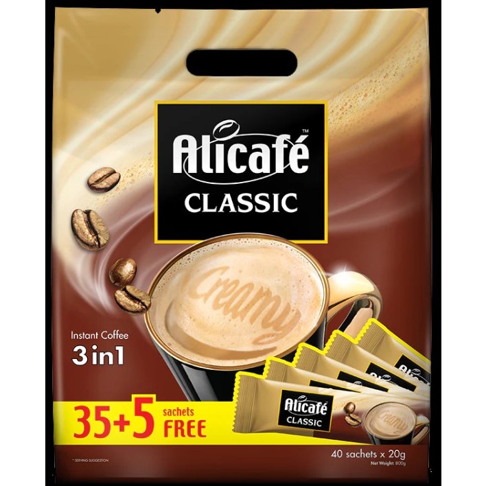 AliCafe Classic 3in1 Instant Coffee 35+5 sticks | Shopee Philippines