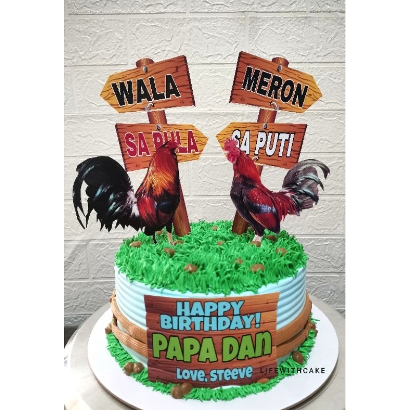 Sabong cake topper set 1 / Printed / Personalized with NAME and AGE ...