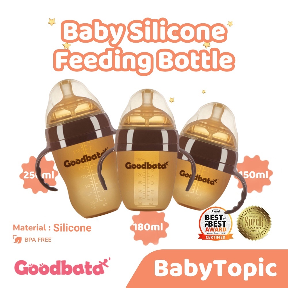 【Goodbata】Nano Silver Silicone Baby Milk Bottle Antibacterial Natural ...