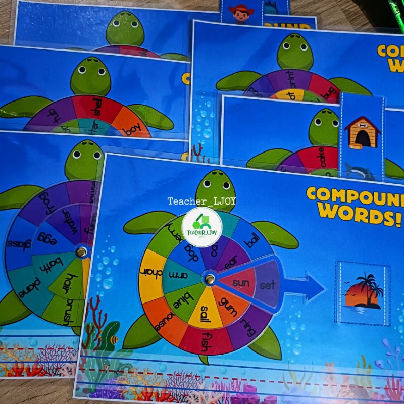Slide, Spin and Write TURTLE COMPOUND WORDS | Shopee Philippines