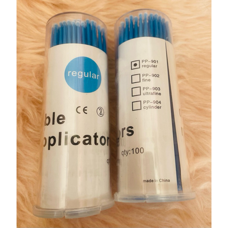 100 Disposable Applicator Micro Brush Tips Blue | Shopee Philippines