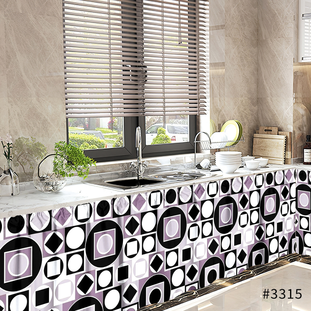 New kitchen curtain 100 x 70cm lababo cabinet blocking short curtain ...