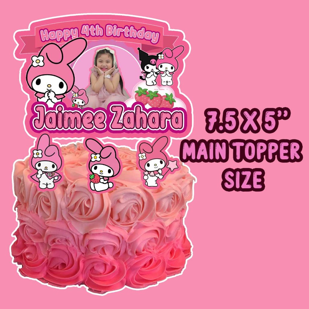 Customized MY MELODY Cake topper | Shopee Philippines