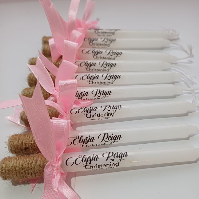 Customized Candle with name for Christening Baptism Dedication 10pcs ...