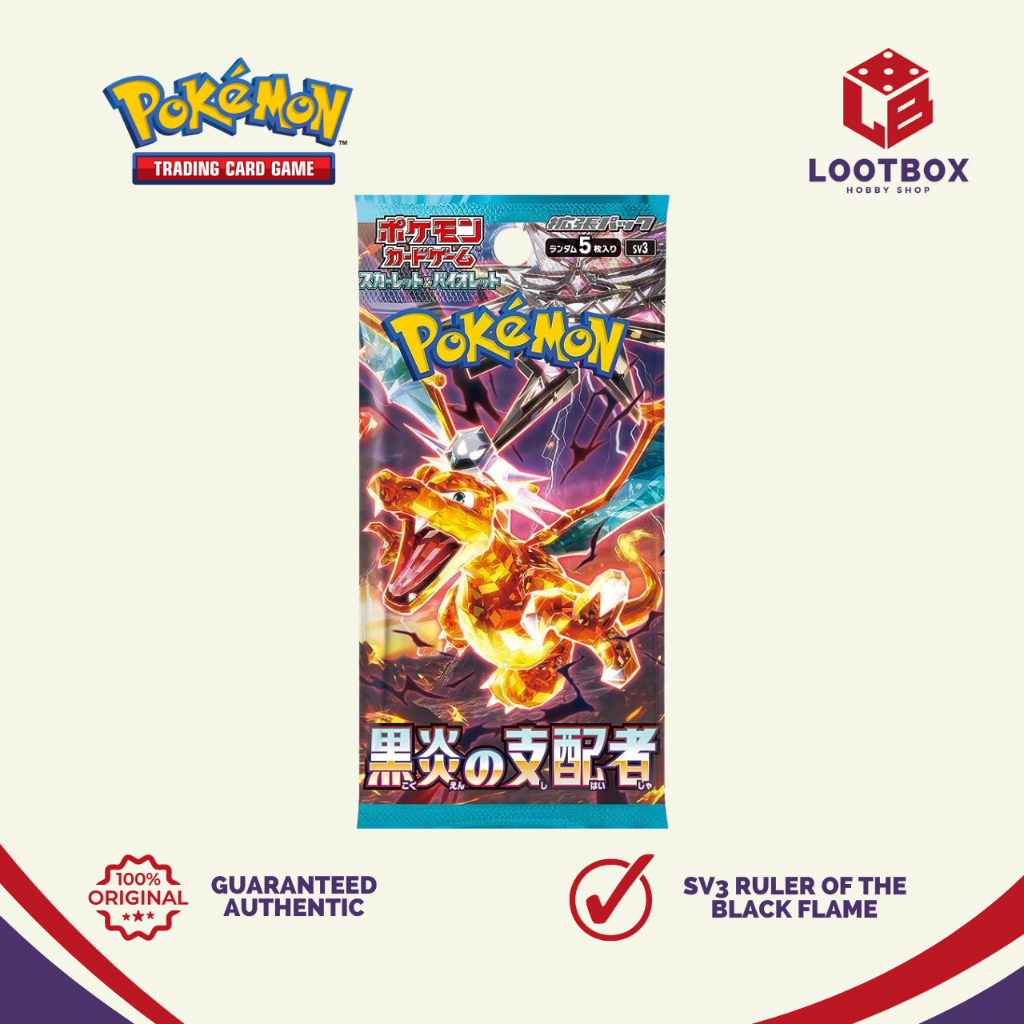 Pokemon Card Game: Sealed Booster Pack (Japanese) - SV3 Ruler of the Black Flame | Shopee ...