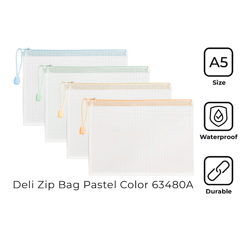 Deli Zip Bag Pastel Color 63480A | Shopee Philippines