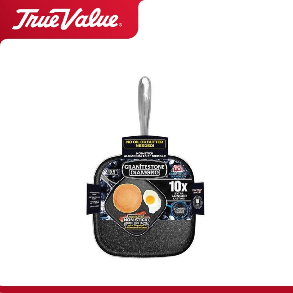 Granite Stone Diamond Non-stick Diamond Infused Coating Griddle 10.5in ...