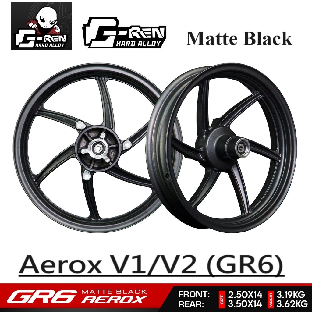 {G-Ren} Mags GR6 (By14) For Aerox V1/V2 (Made In Thailand) | Shopee ...