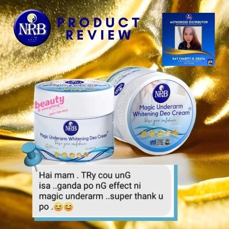 ORIGINAL NRB MAGIC whitening Deo Cream | Shopee Philippines
