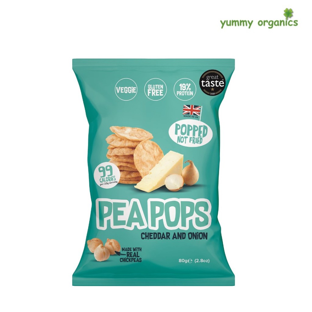 PEA POPS CHEDDAR & ONION POPPED CRISPS 80G | Shopee Philippines