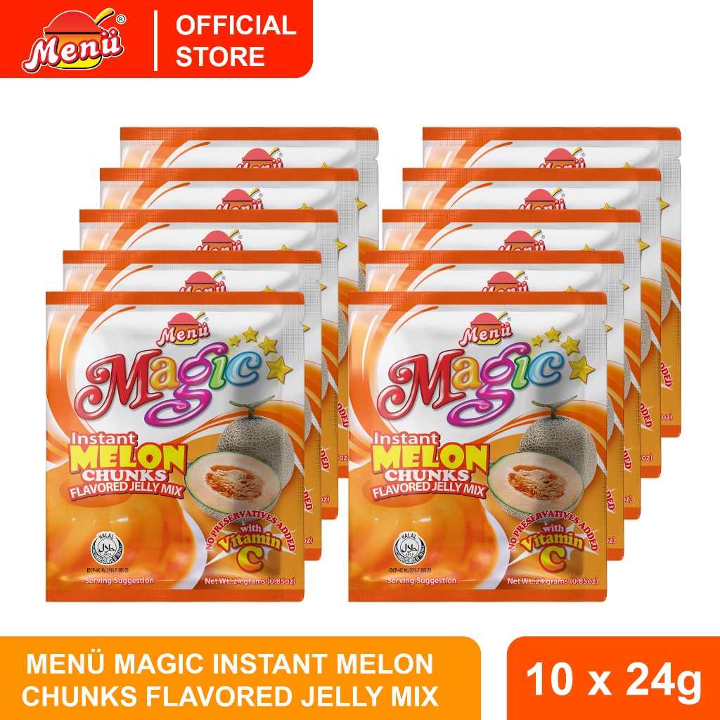 Menu Magic Jelly Instant Melon Flavored Jelly Mix 24g x 10 Packs ...