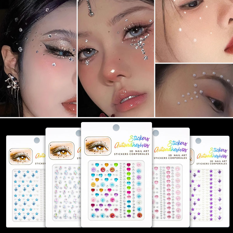 Acrylic Paste Diamond Pearl Eyebrow Diamond Makeup Rhinestone Face ...