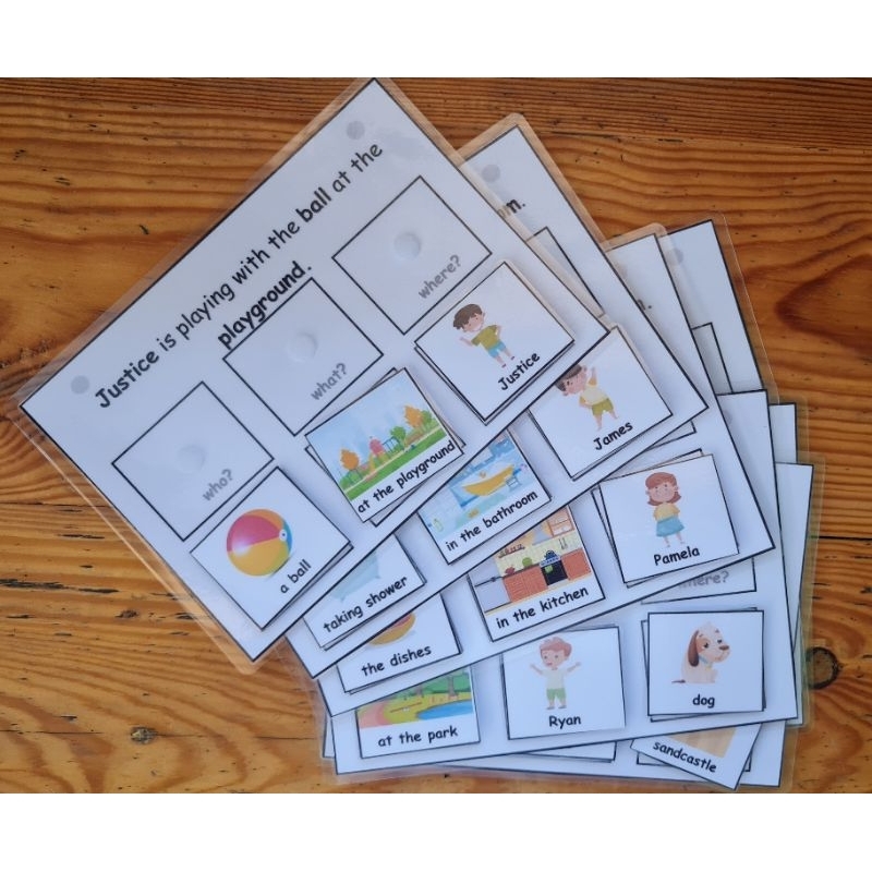 Reading Comprehension flashcards (10pcs.) for Speech therapy and ABA ...