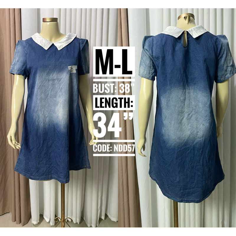 denim dress | maxi mini midi denim dress l ladies maong dress | Shopee ...
