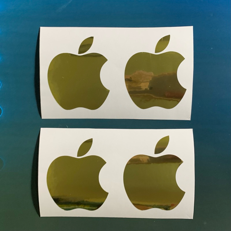 Apple Vinyl waterproof Sticker 4 - Premium Glossy Gold | Shopee Philippines